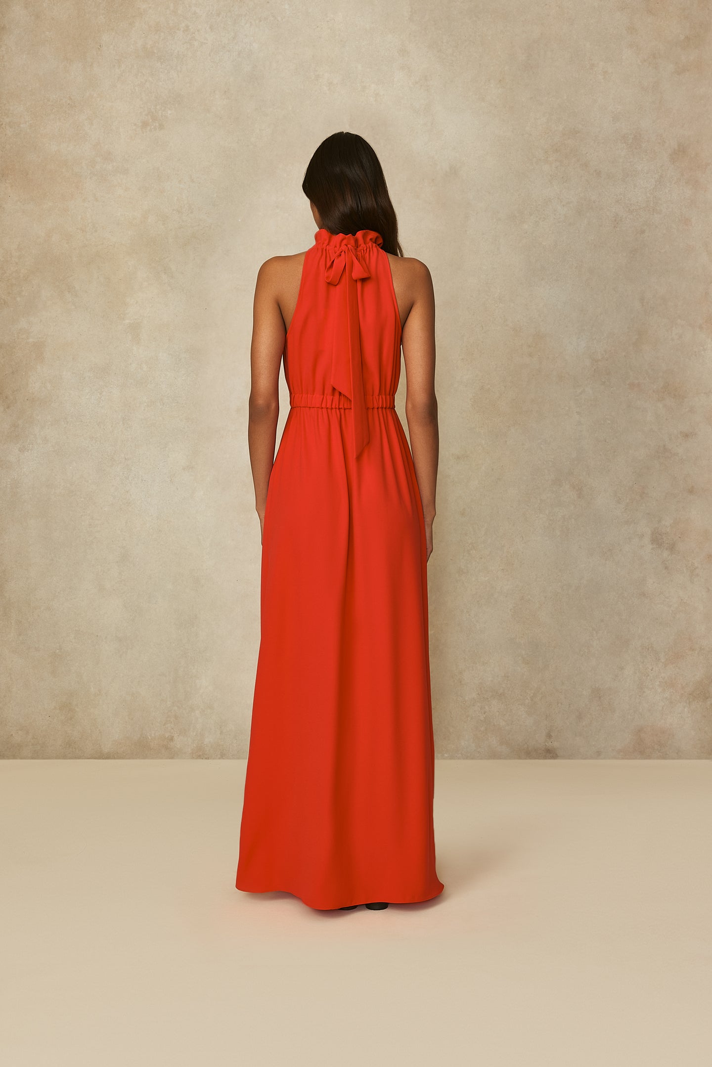 Fluid Crepe Gown Pearl By Lela Rose